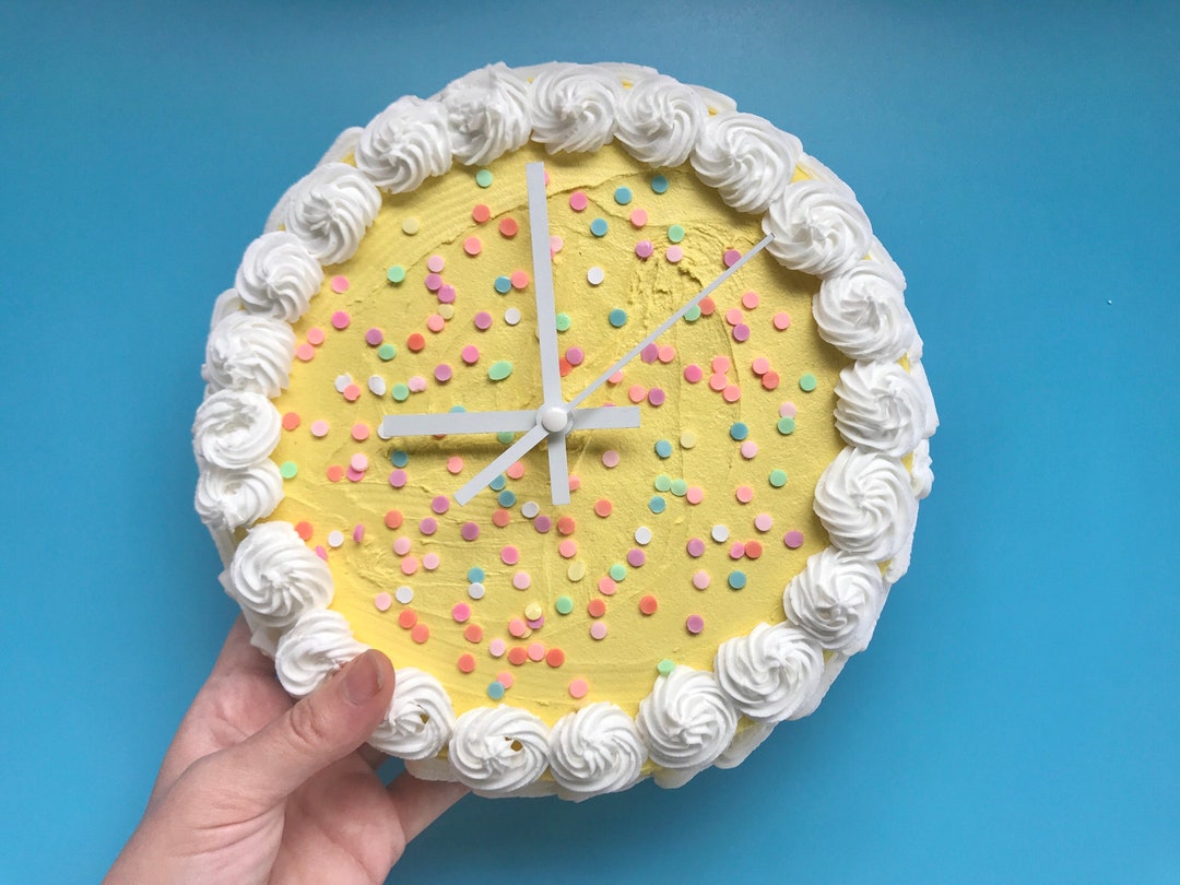 Cake Clock/ Decorative Wall Clock/ Y2k Aesthetic Home Decor/ Cute Cake ...