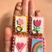 Postage Stamp Earrings/ Rainbow Tulip Daisy Heart Stamp - Etsy
