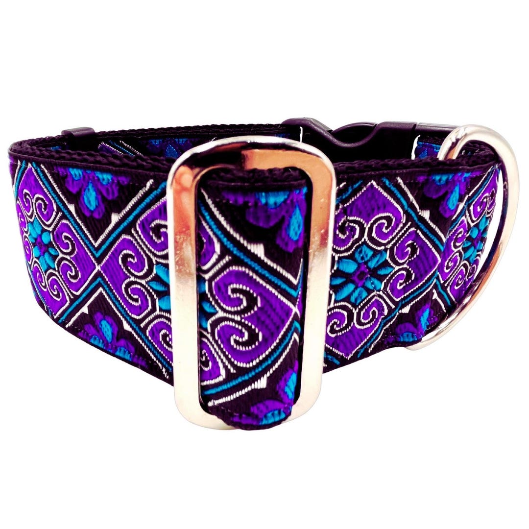 Merlin | Purple 2" Wide Dog Collar, Large Breed - Etsy