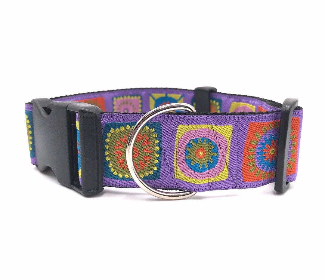 Abstract Blocks | 1 1/2" Wide Buckle or Martingale Style Dog Collar ...