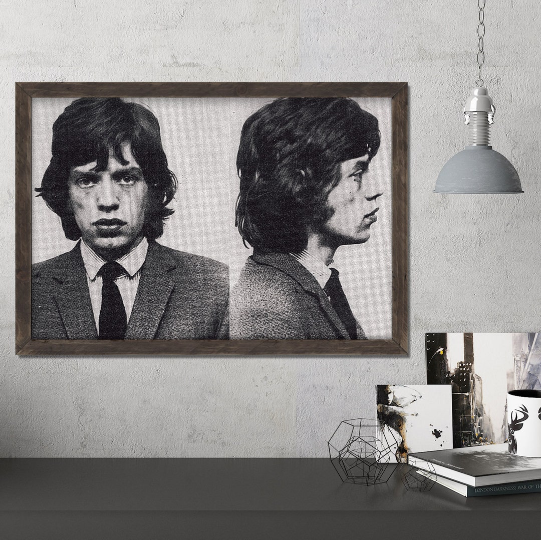 Mick Jagger Mugshot Print Celebrity, Famous, and Musician Mug Shot ...