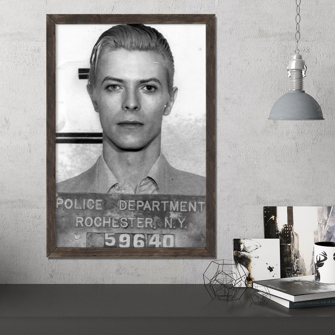 David Bowie Mugshot Print Celebrity Famous and Musician - Etsy