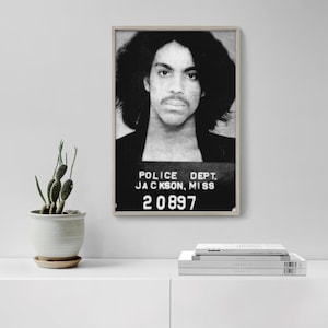 Prince Mugshot Print | Celebrity & Musician Quality Art Prints - Etsy ...