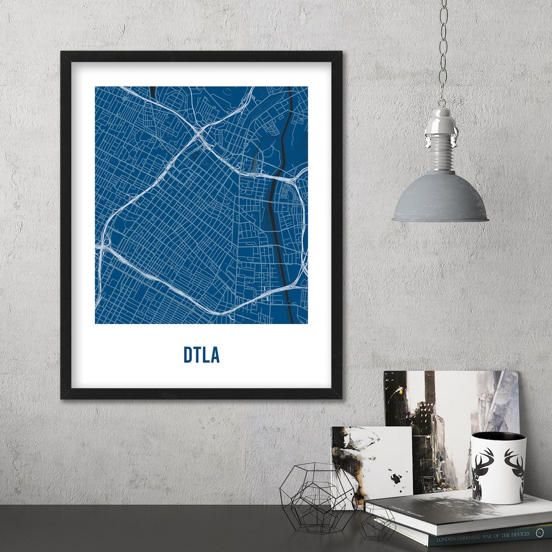 Downtown Los Angeles Map, DTLA Map, Los Angeles City Map, Los Angeles ...