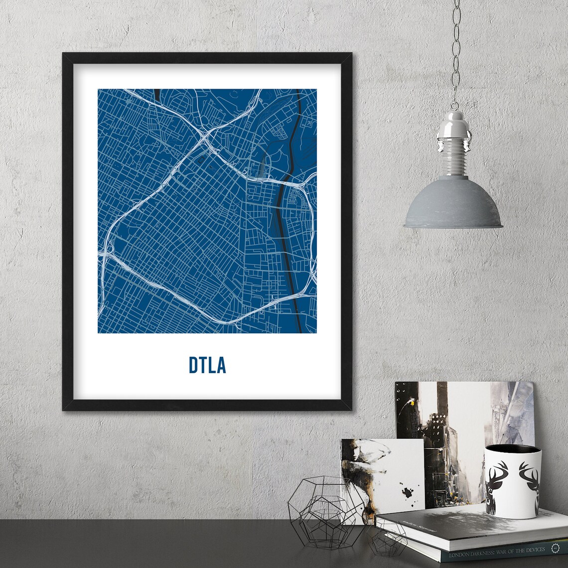 Downtown Los Angeles Map DTLA Map Los Angeles City Map Los | Etsy