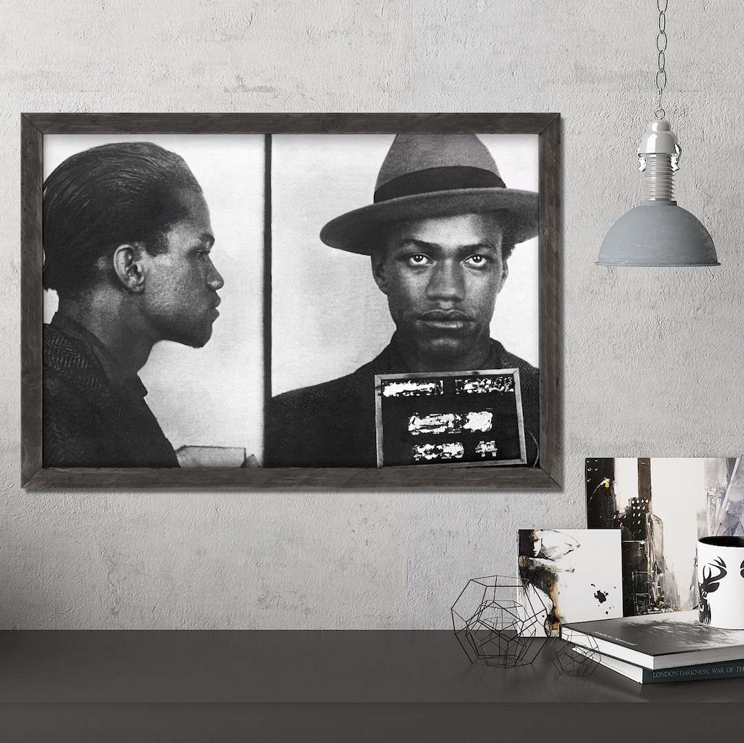 Malcolm X Mugshot Print Celebrity, Famous, and Musician Mug Shot ...