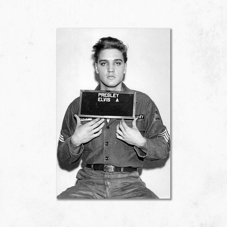 Elvis Presley Mugshot Print Celebrity Famous and Musician - Etsy