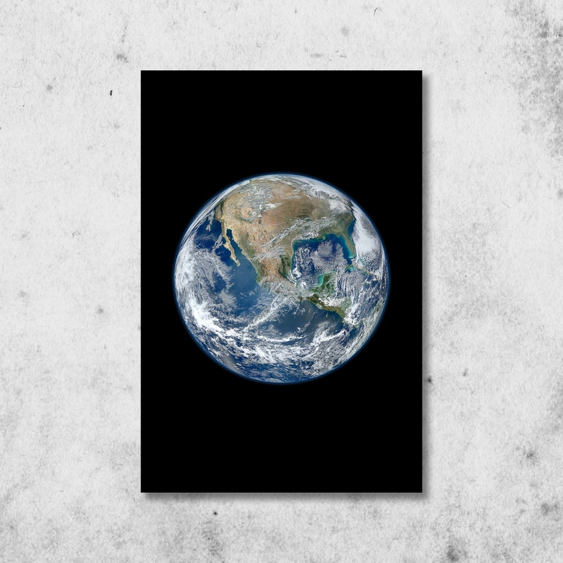Earth From Space Giclee Print Earth Poster Space Art Space | Etsy