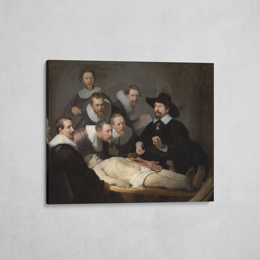 Rembrandt Anatomy Lesson by Dr. Nicolaes Tulp Art Print Canvas, Fine ...