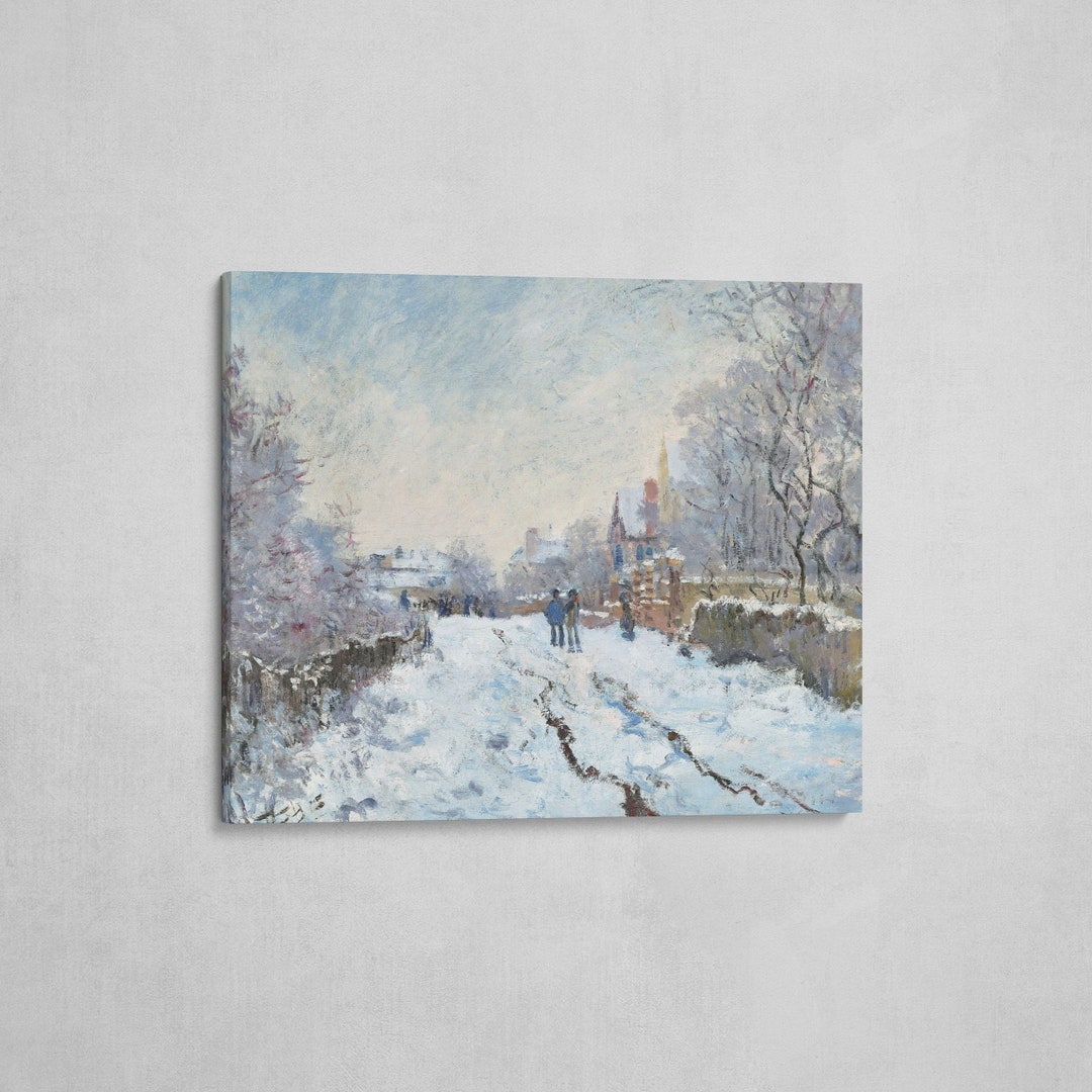 Monet snow Scene at Argenteuil Art Print Canvas, Fine Art Prints ...