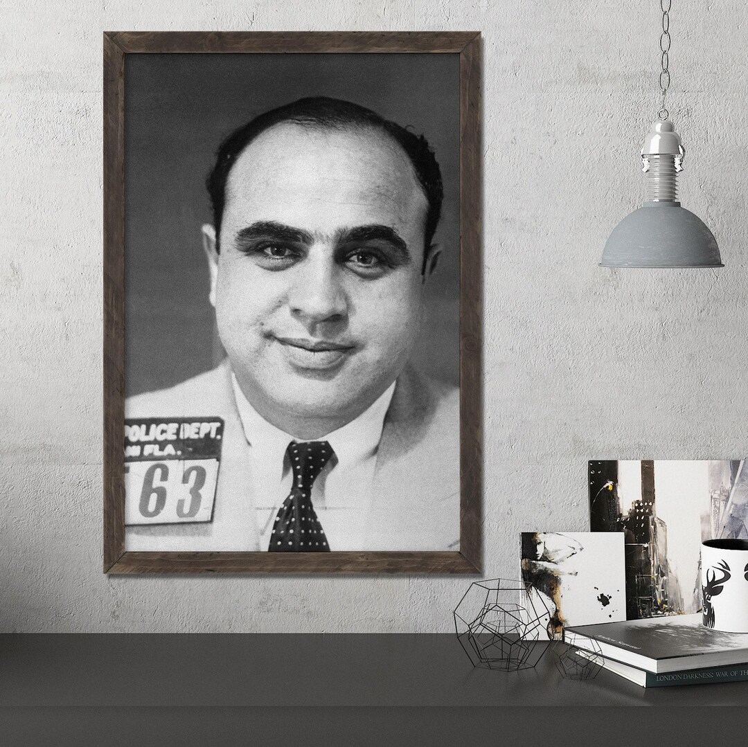 Al Capone Mugshot Giclee Art Print | Chicago Gangster Decor - Etsy