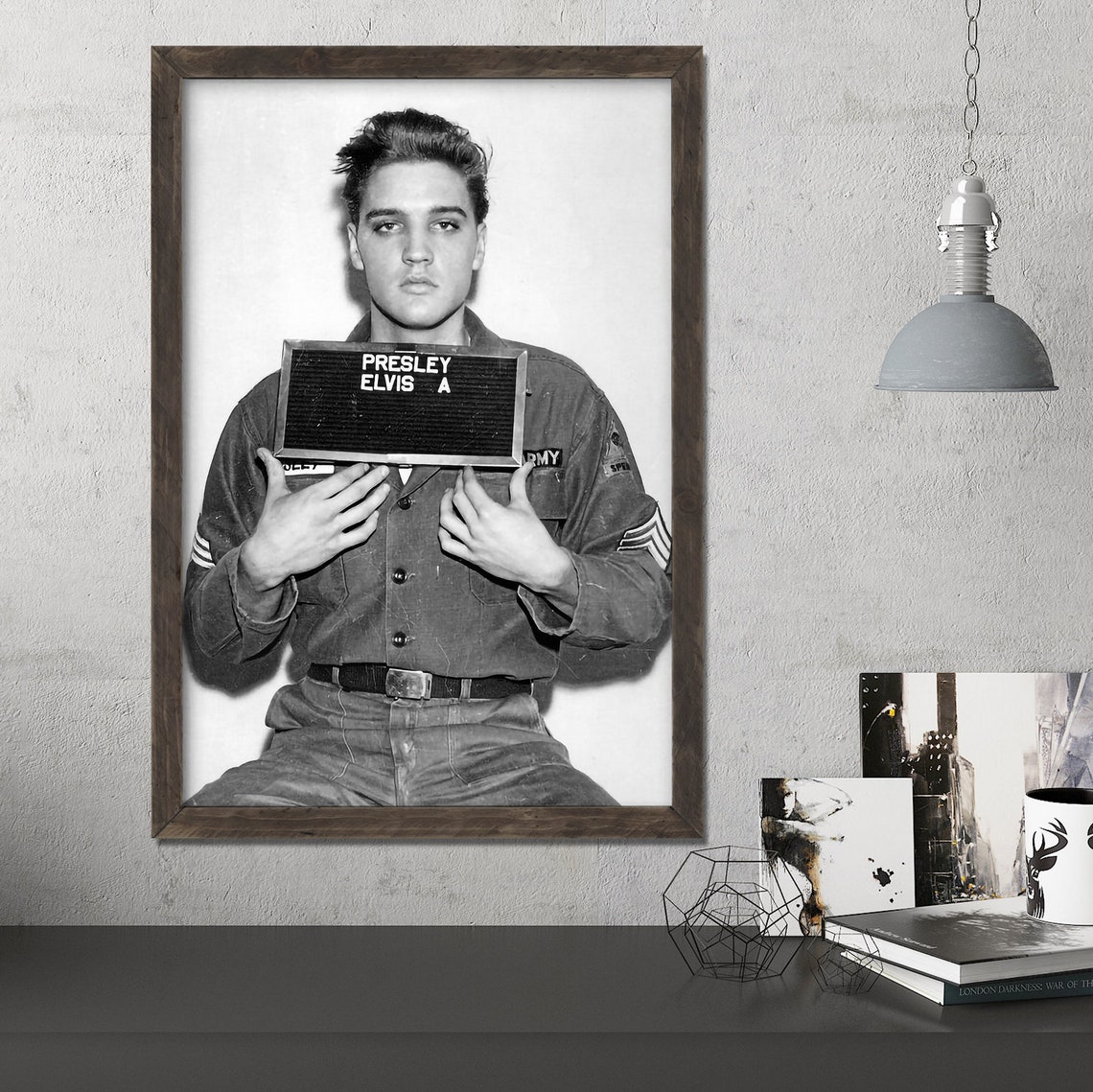 Elvis Presley Mugshot Print Celebrity Famous and Musician - Etsy
