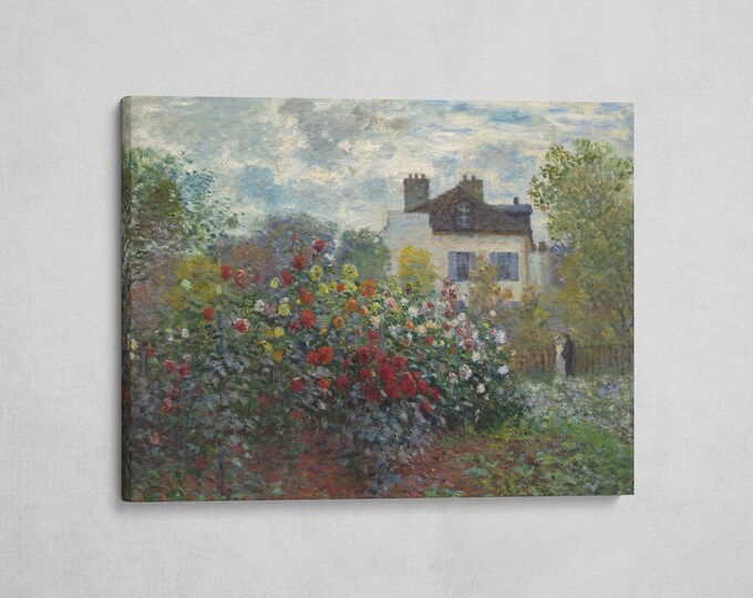 Claude Monet the Artist's Garden in Argenteuil Art Print Canvas, Fine ...