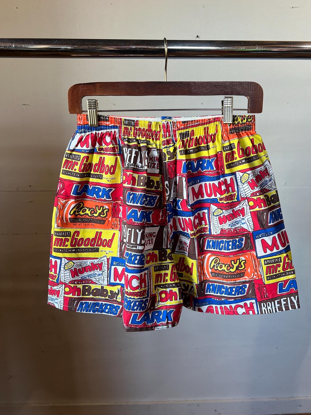 Size Large, Vintage 1990s Candy Bar Boxer Shorts, All Over Print ...