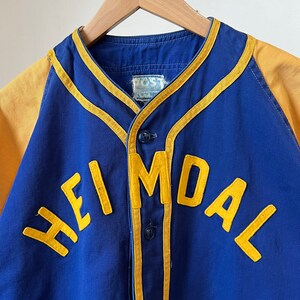 Large, 1950s Two Tone Baseball Jersey, Blue Yellow, Number 15 - Etsy