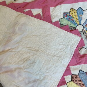 1930s 1940s Friendship Ring Quilt, Feedsack, 84x67 - Etsy