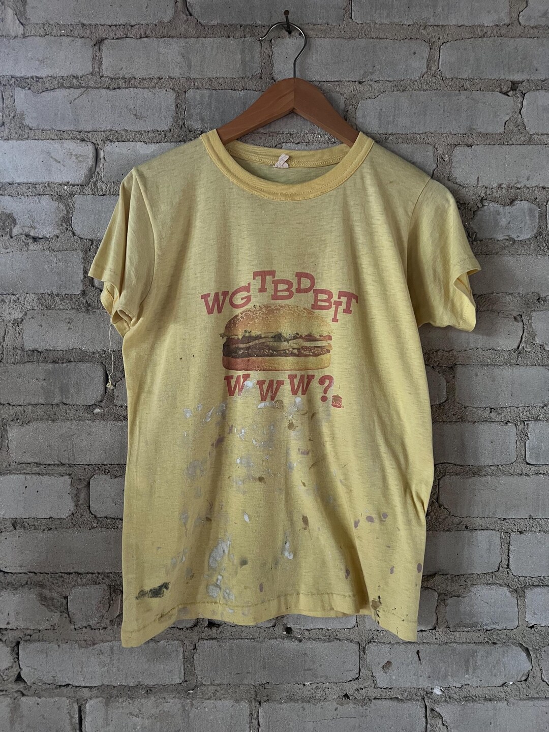 Small, Vintage 1980s Burger King Whopper T-shirt, Paint Splattered ...