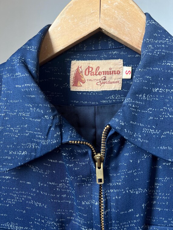 Vintage 1950s "Palomino" Rayon Zip Up Ricky Jacket, A… - Gem