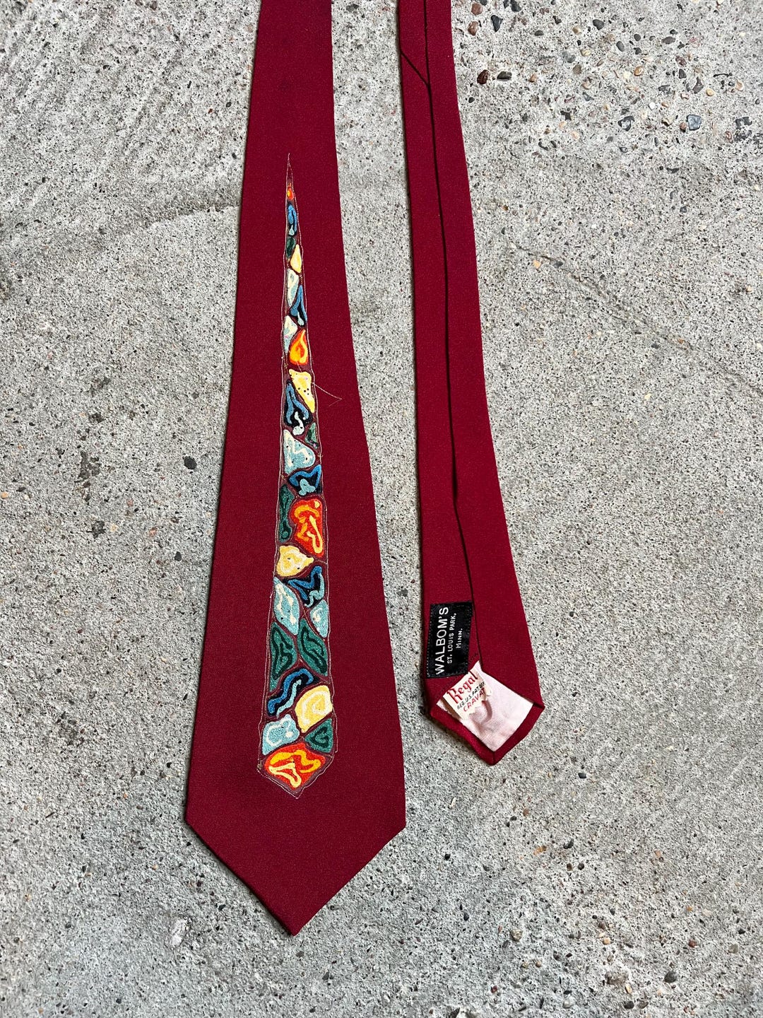 Vintage 1950s "regal" Hand Painted Red Tie, Rockabilly, Menswear - Etsy