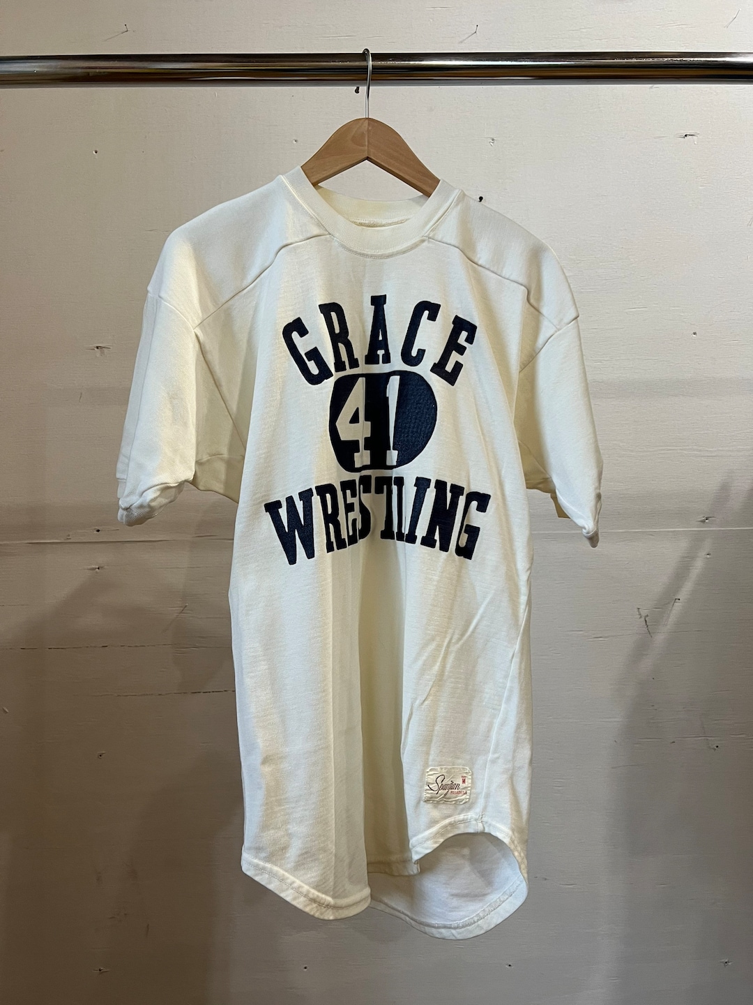 Med, 1950s 1960s Grace Wrestling Jersey T-shirt, White, Blue E - Etsy