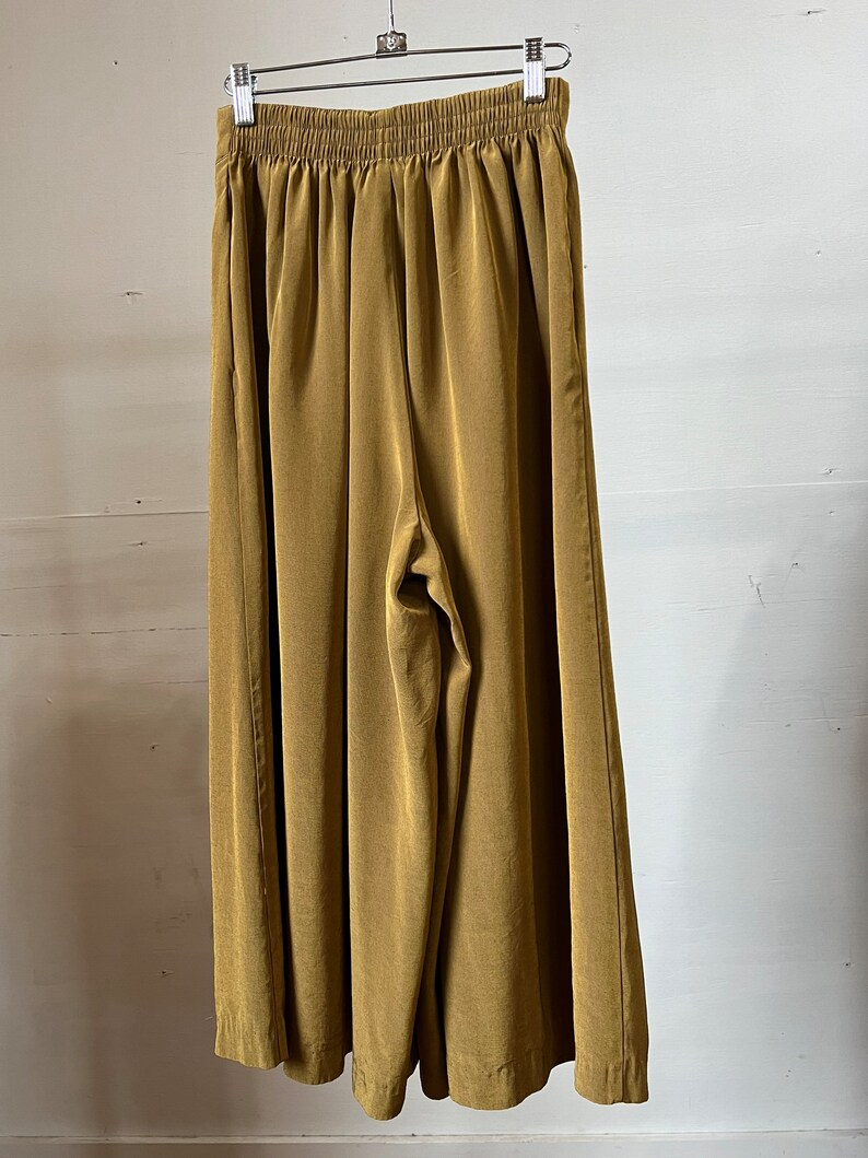 Sm Med 1980s Gold Palazzo Pants Flowy Glam - Etsy