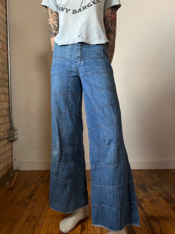 Vintage 1970s windowpane denim - Gem