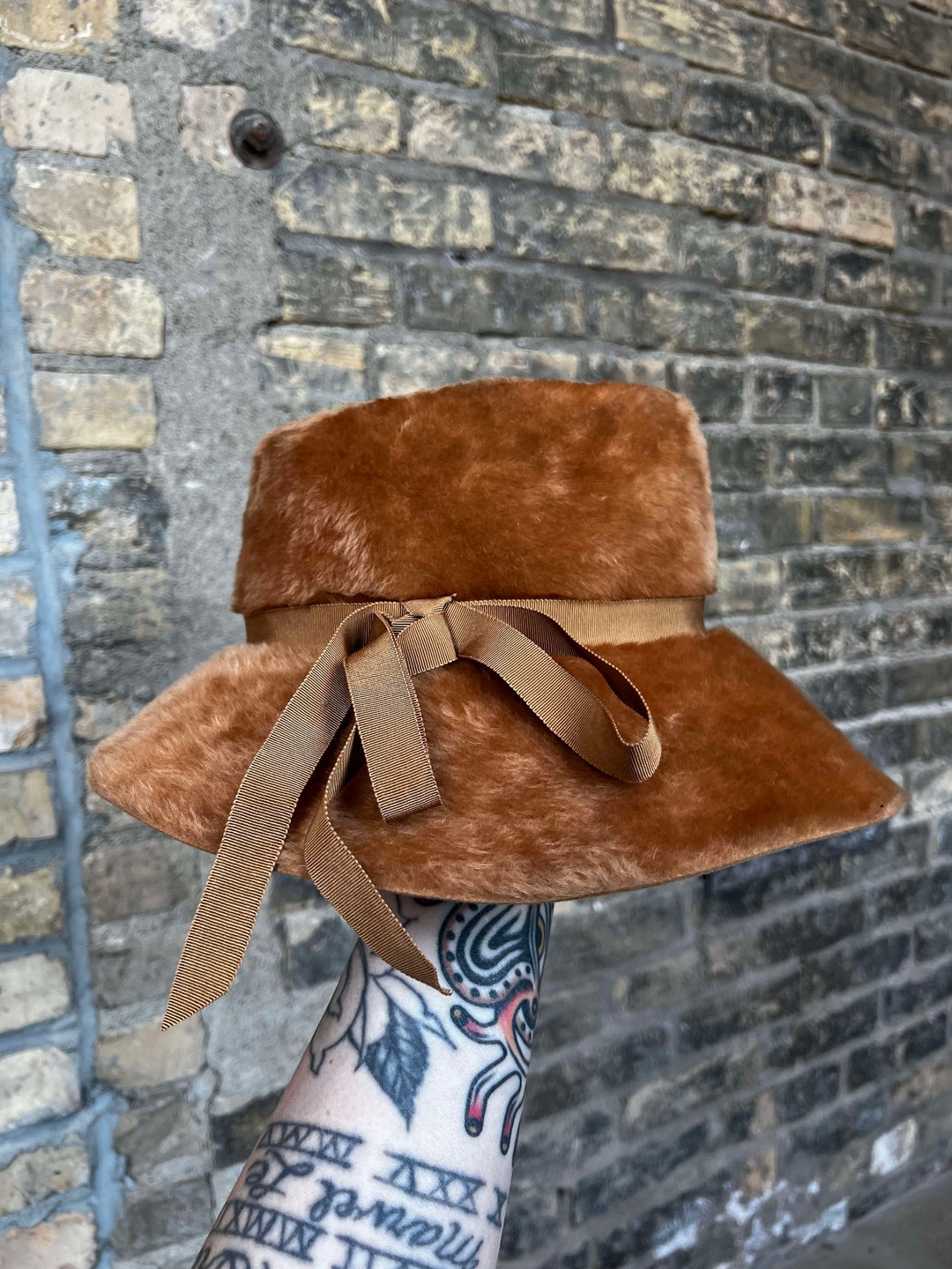 Vintage 1950s AMY NEW YORK for Marshall Field and Company Fuzzy Hat ...