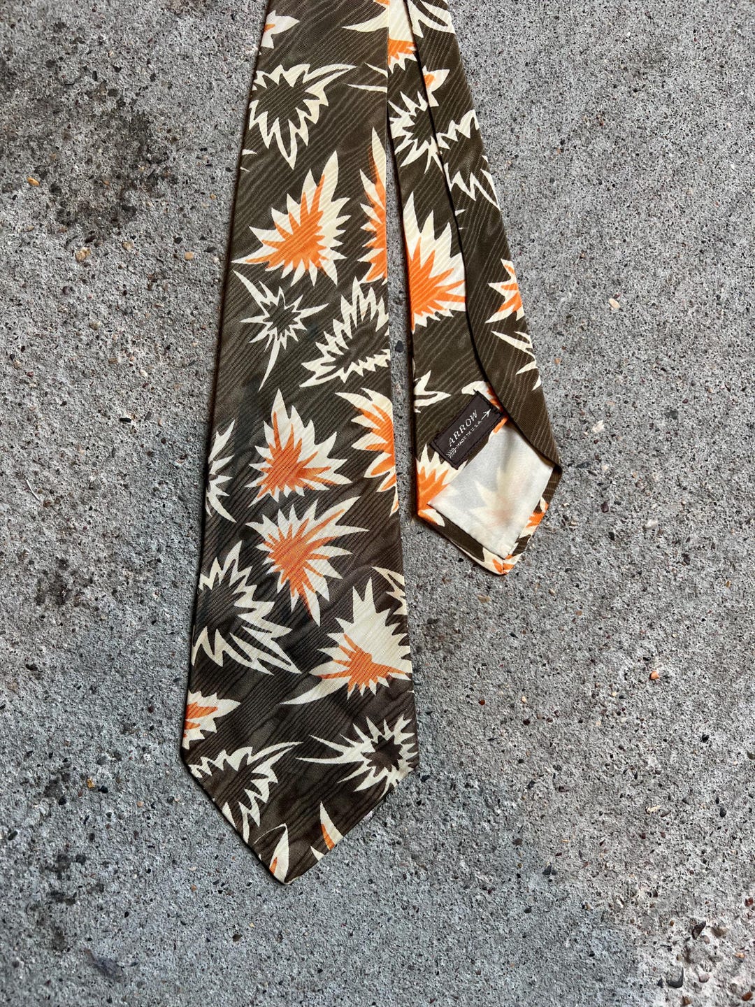 Vintage 1950s Arrow Geometric Print Tie, Menswear, Rockabilly Necktie ...