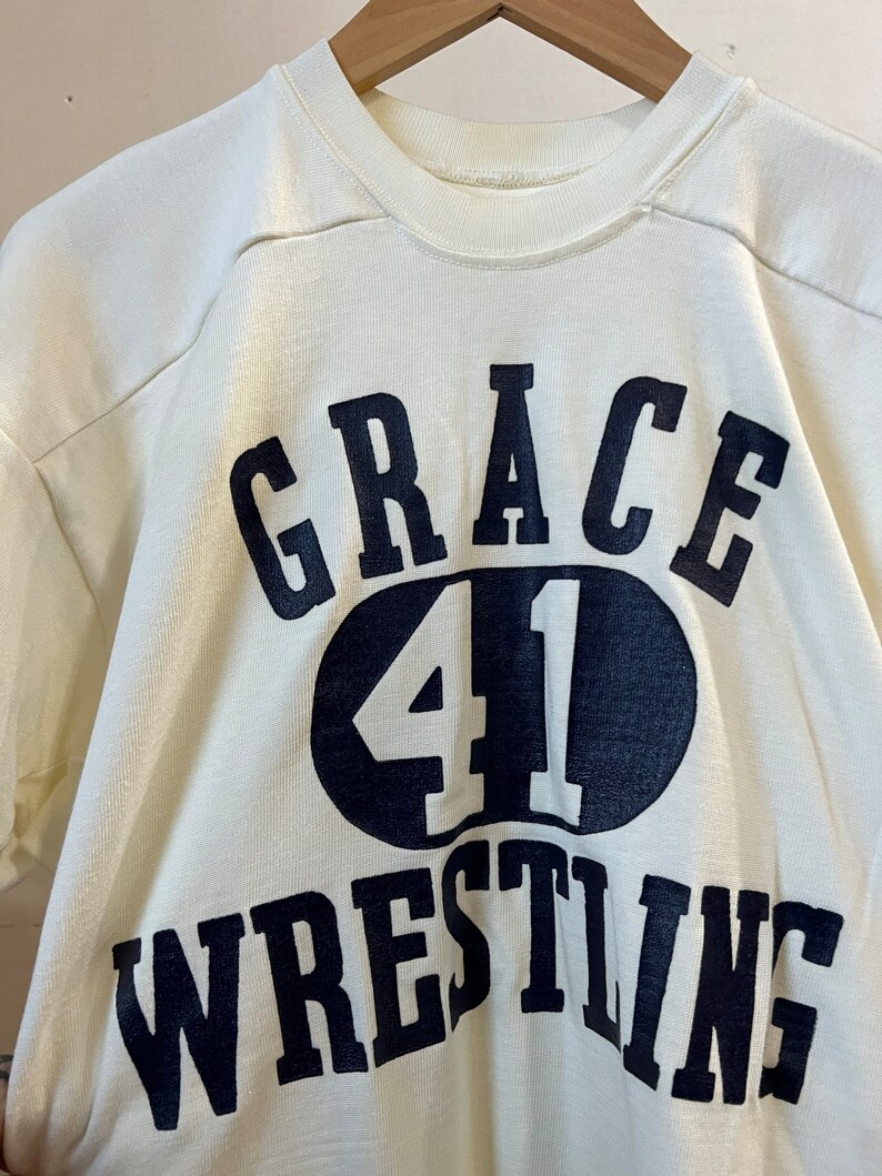 Med 1950s 1960s Grace Wrestling Jersey T-shirt White Blue - Etsy