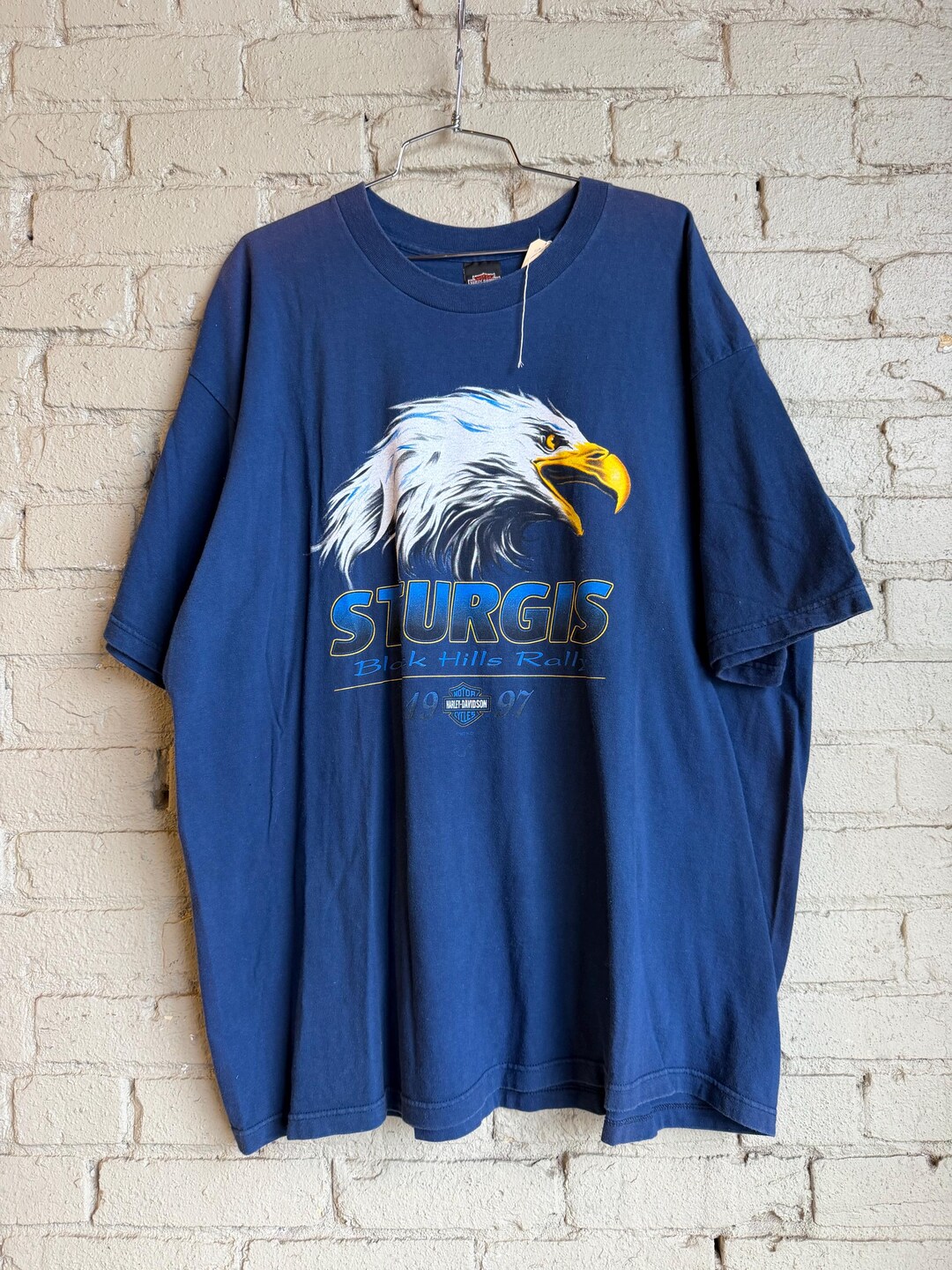 XXL Vintage 1997 Sturgis Bald Eagle T-shirt, Blue, I - Etsy