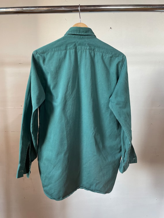 Large / 1950s 5 Bros 5 Brothers Green Work Shirt / Co… - Gem