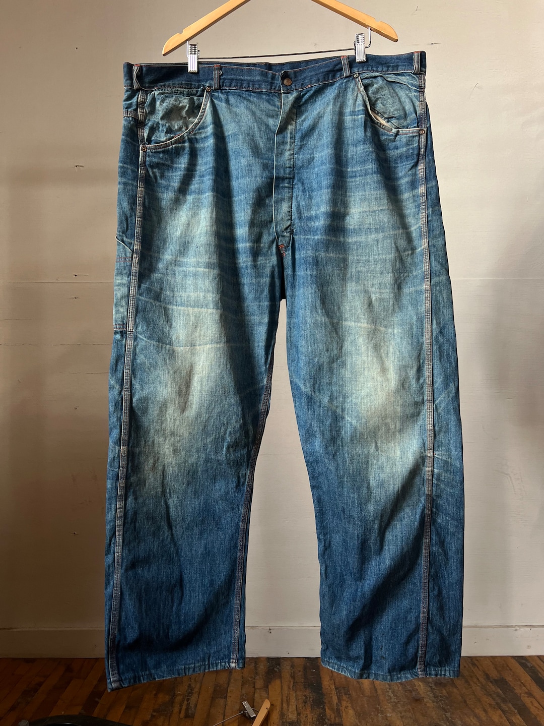 44x28, Vintage 1950s Carpenter Jeans, Workwear, Unbranded - B - Etsy