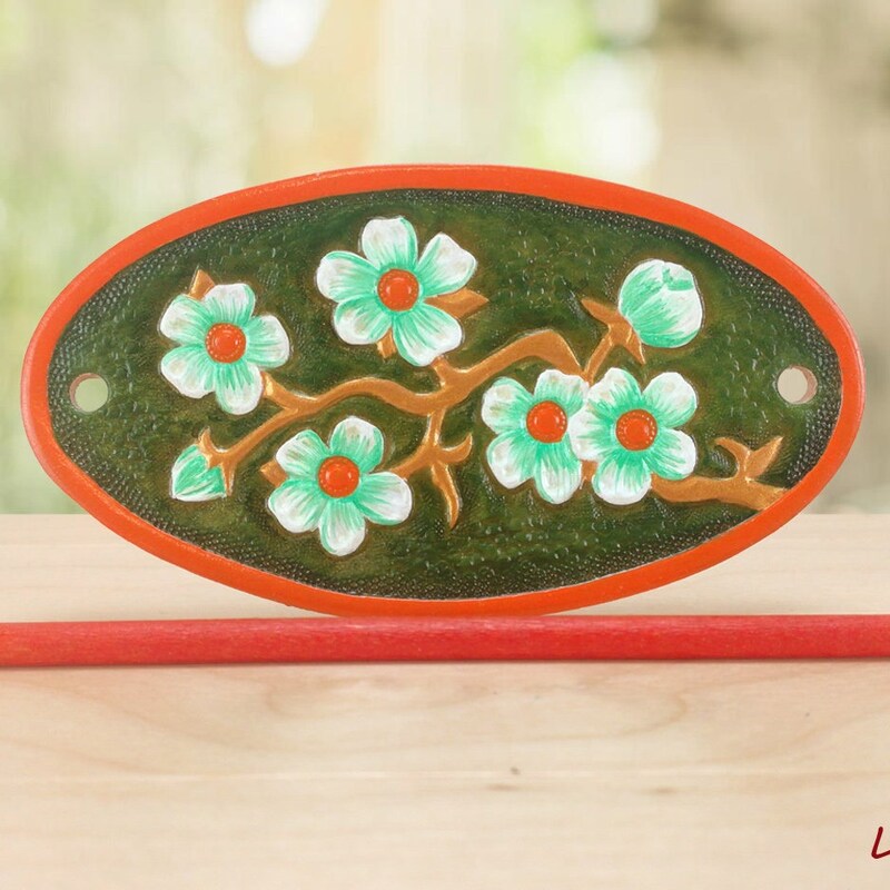 Leather Barrette - Etsy