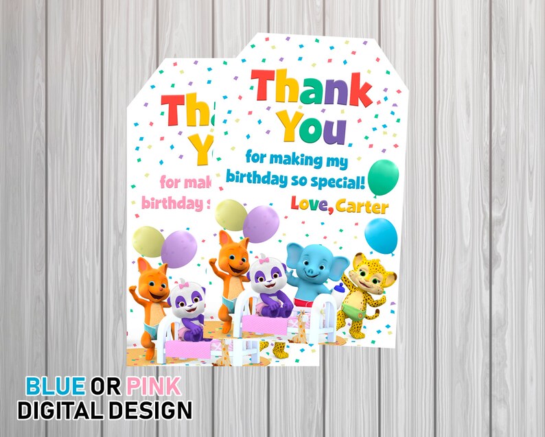 Word Party Tags Thank You Word Party Netflix Labels Word Party Tags ...