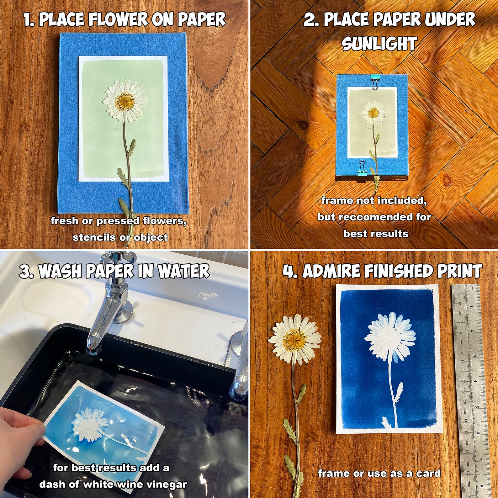 Love Themed Cyanotype Flower and Plant Sun Printing Kit - Etsy UK