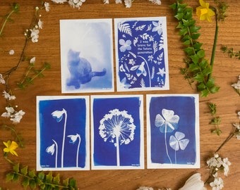 Cyanotype Cards - Etsy UK