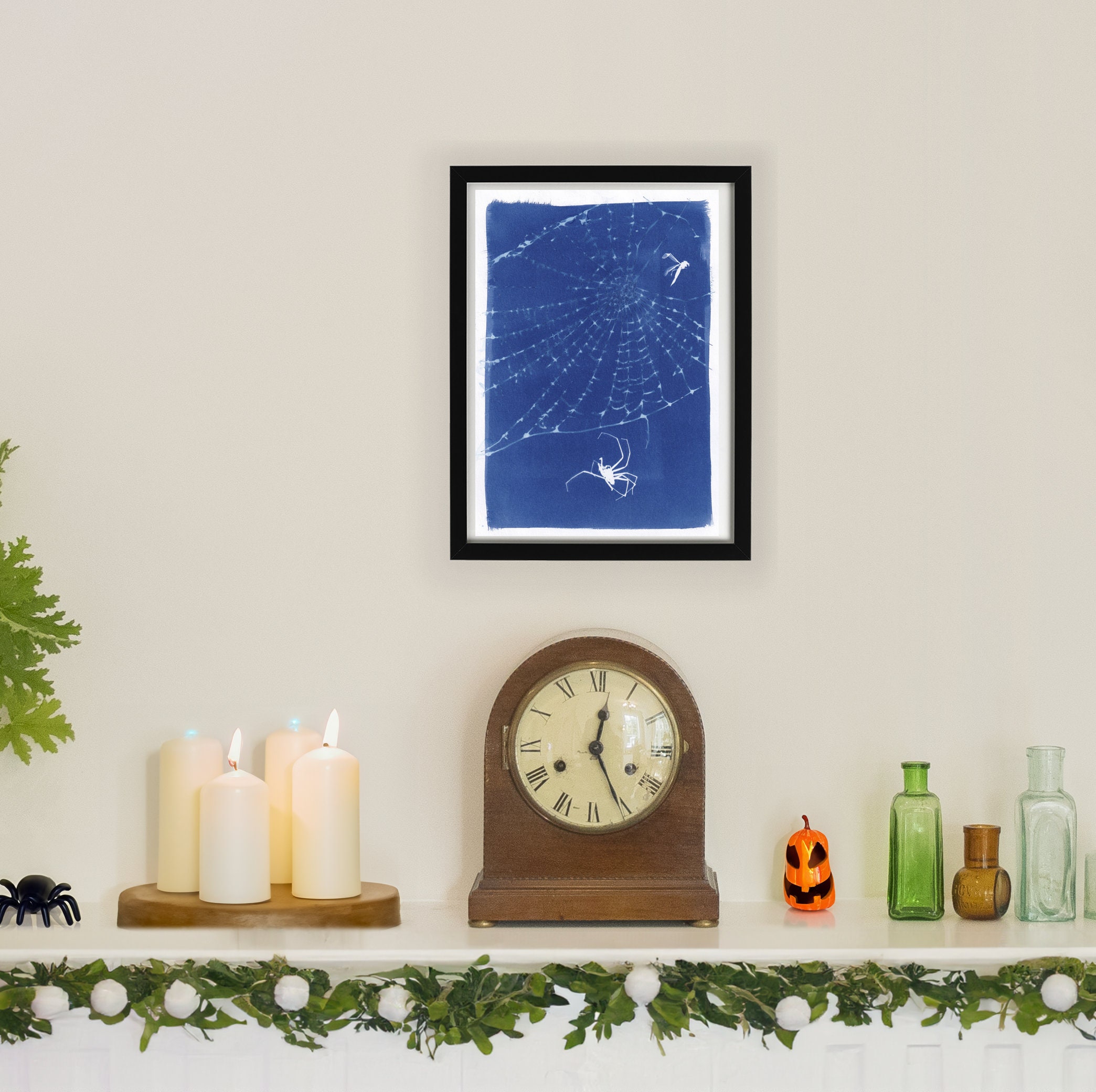 Real Spider Web Cyanotype Print - Etsy UK