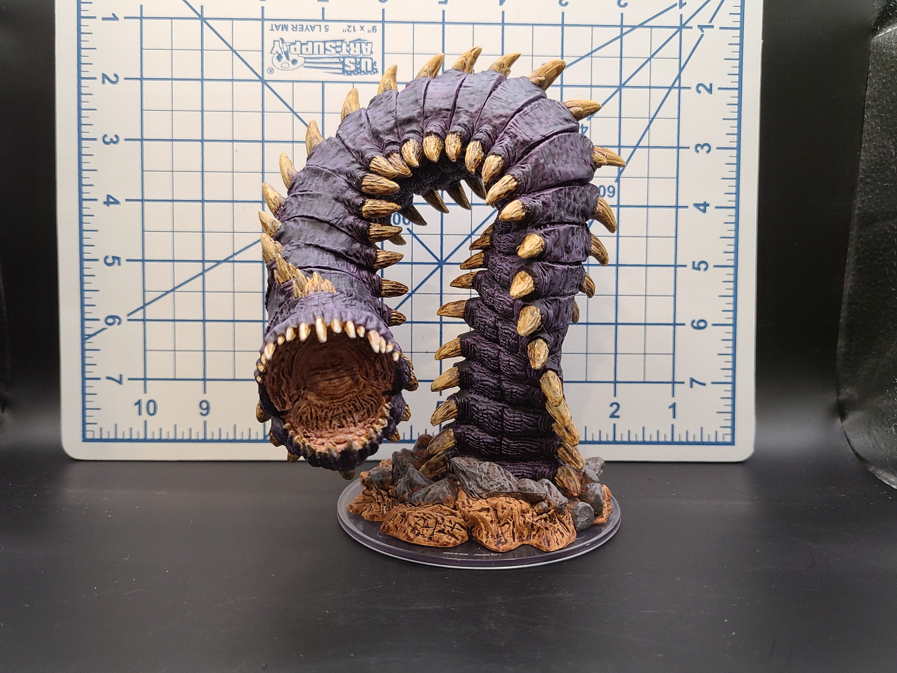 Hand-painted Purple Worm Monster: Wizkids D&D Nolzur's Marvelous ...