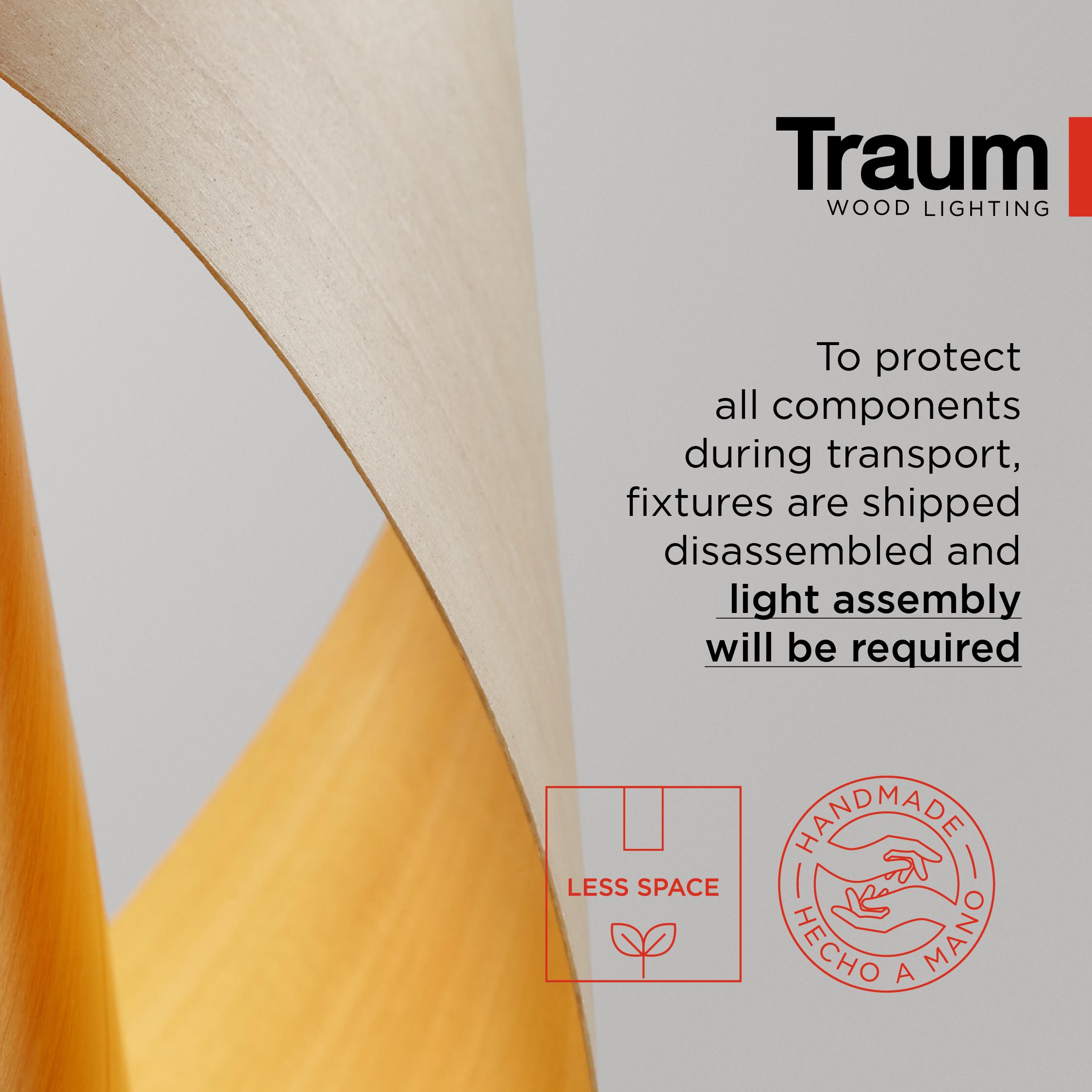 Designer Lamp Blume 2 Pendant Crafted With Real Wood Veneer-desk Decor ...