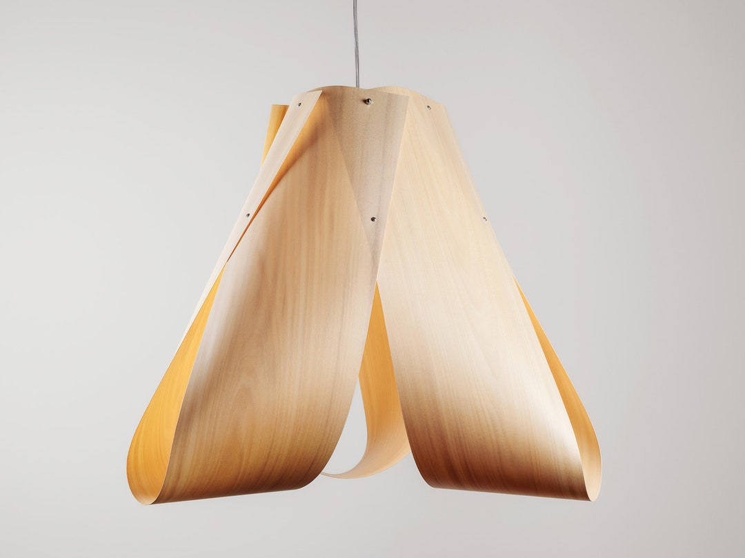 Wood Veneer Artisan Anker Pendant Ceiling Light Fixture - Etsy