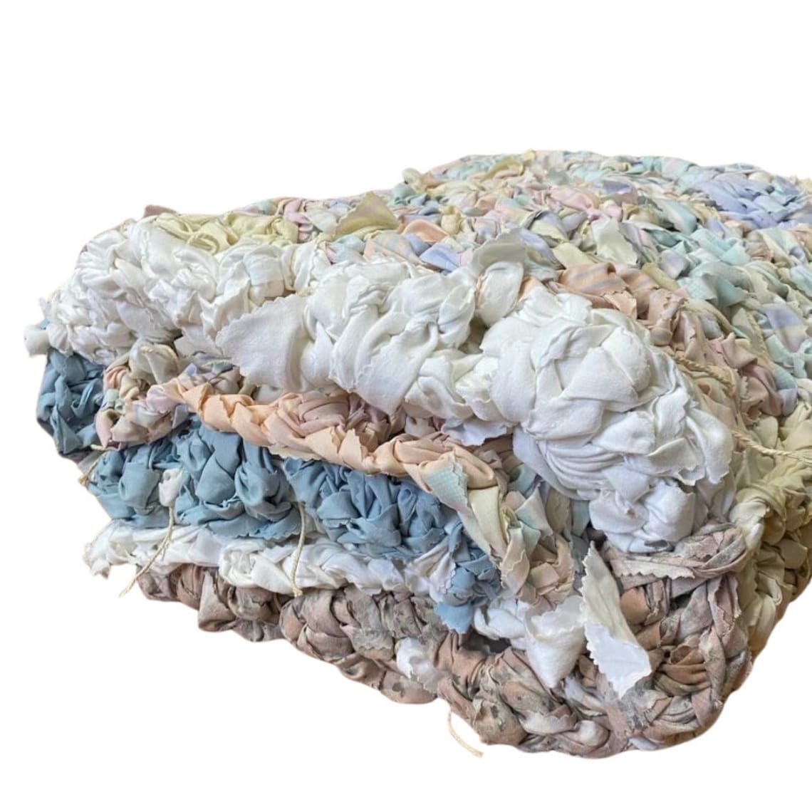 NEW Handmade Crocheted Shabby Chic Cottage Granny Square Rag Rug - Etsy