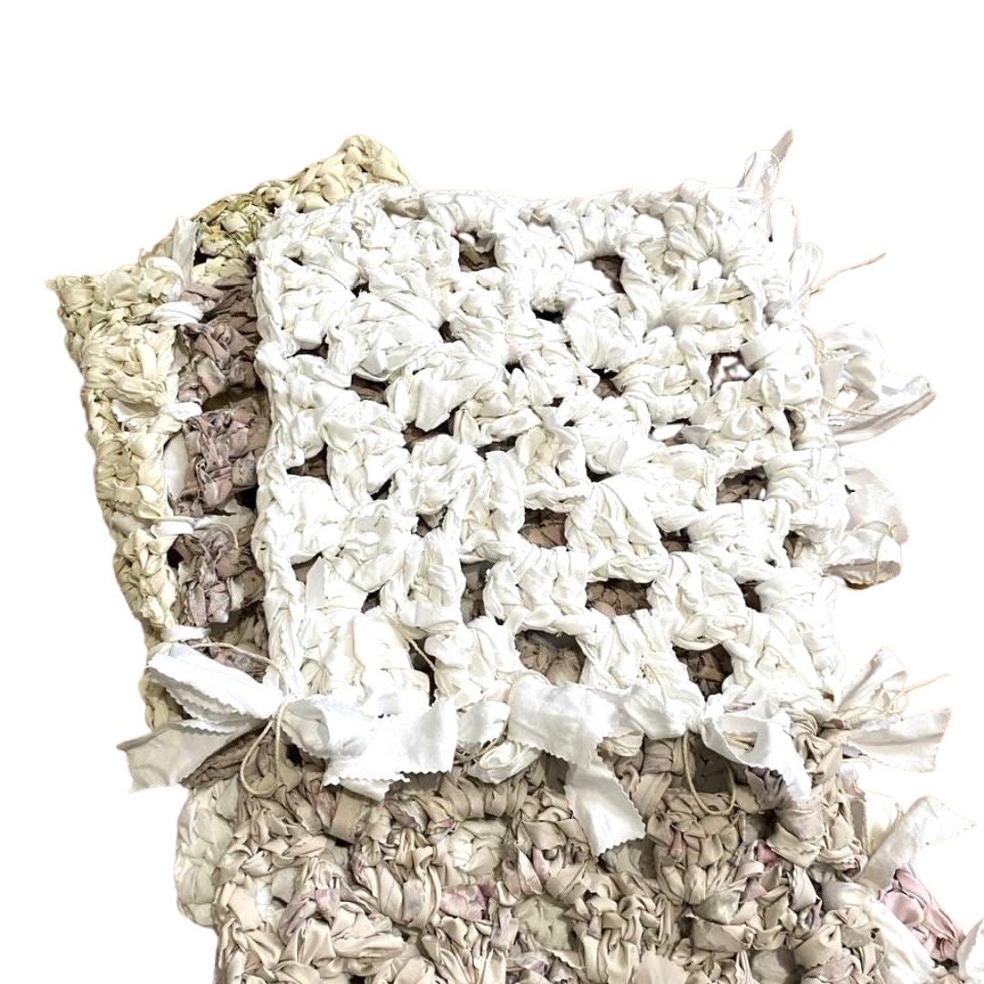 NEW Handmade Crocheted Shabby Chic Cottage Granny Square Rag Rug - Etsy