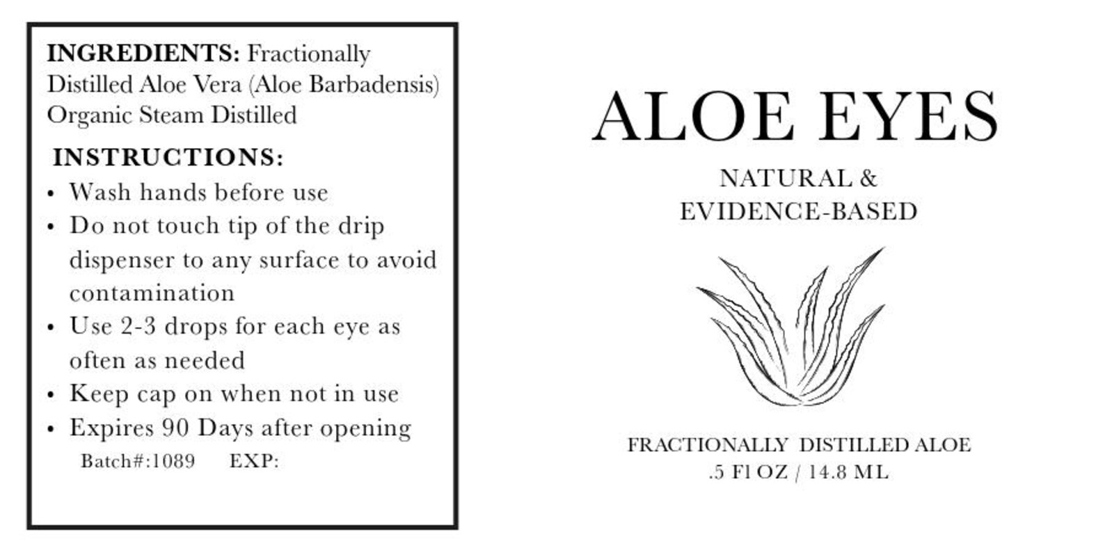 Organic Eye Drops: Aloe Eyes - Etsy