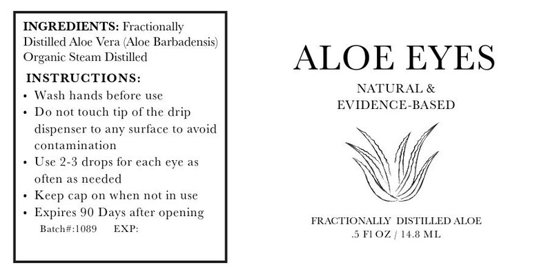 Organic Eye Drops: Aloe Eyes - Etsy