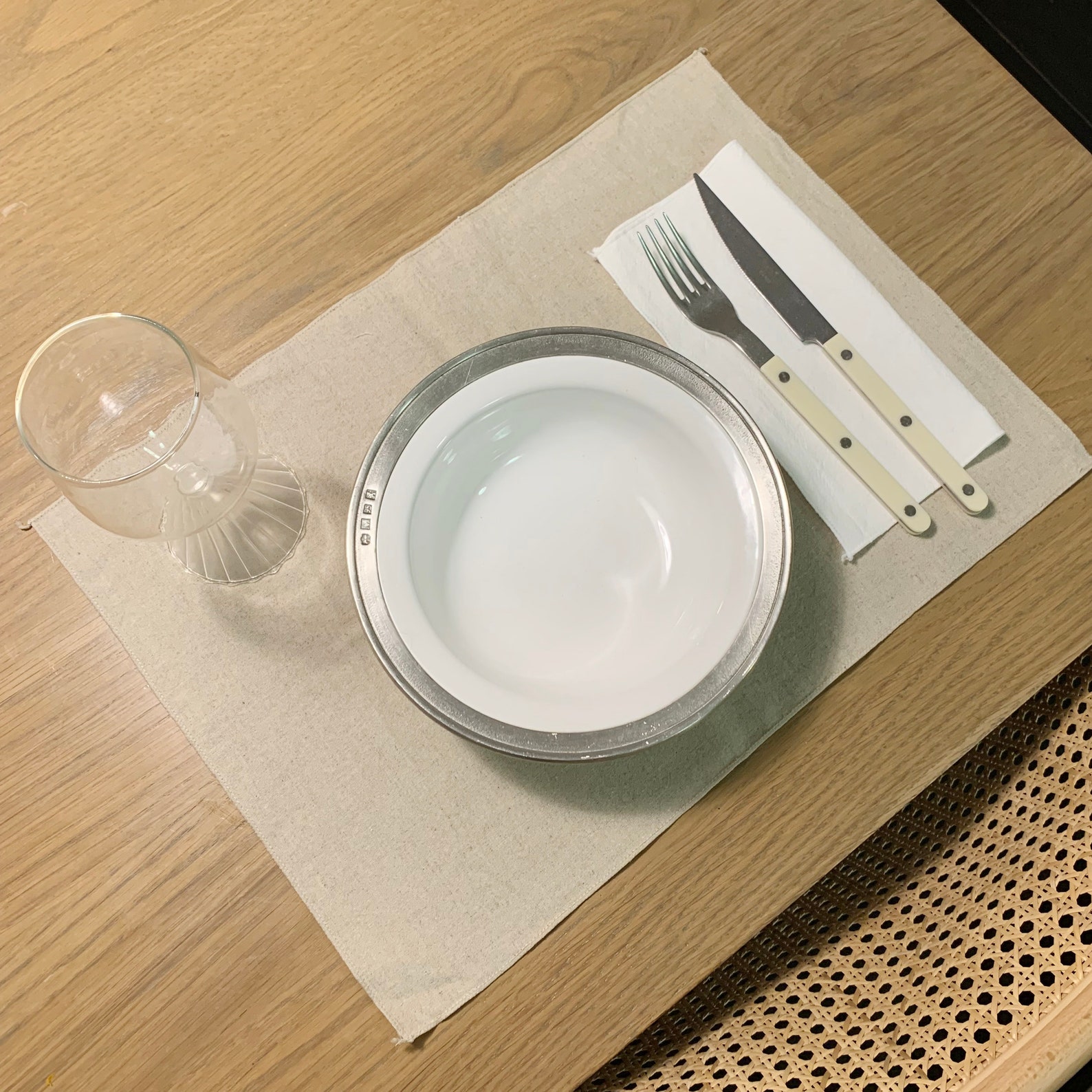 Simple Linen Placemats Table Linens Edge Linen Placemat Set of 2 Linen ...