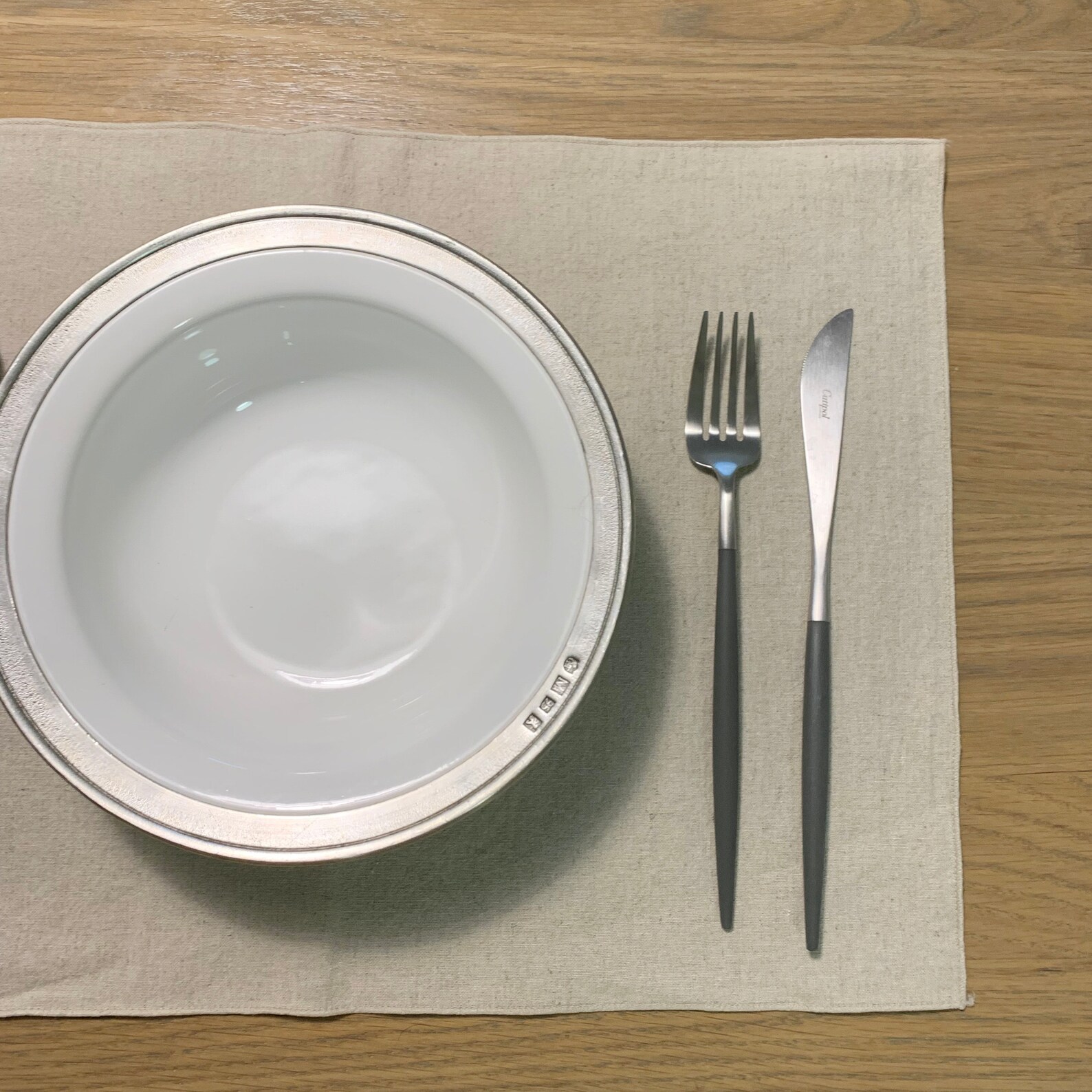 Simple Linen Placemats Table Linens Edge Linen Placemat Set of 2 Linen ...