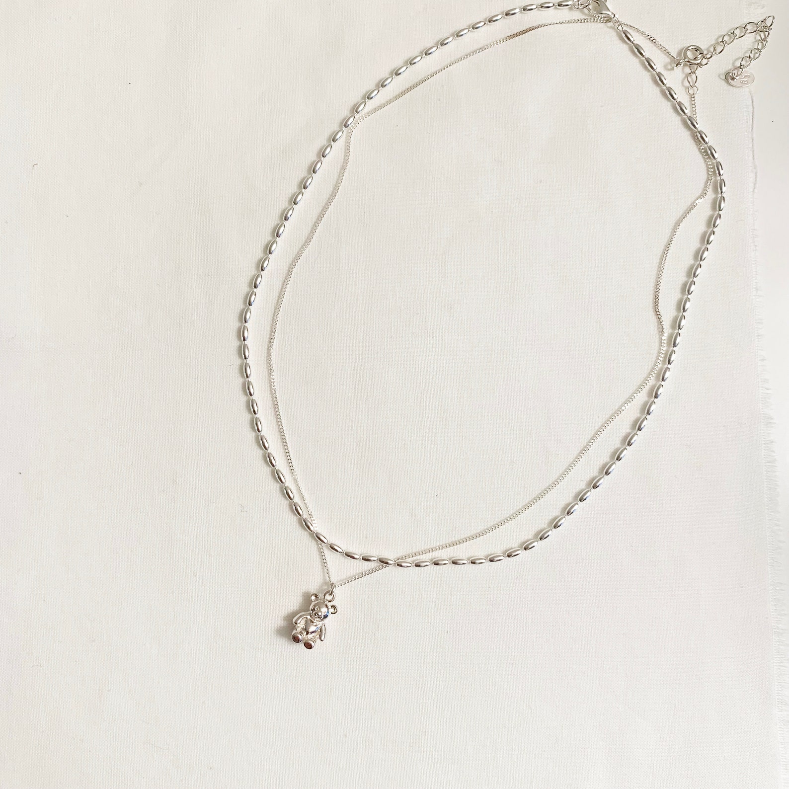 Teddy Bear Necklace Teddy Bear Pendant Silver Bear Necklace Gummy Bear ...
