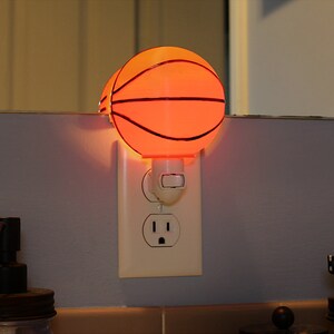 Basketball Night Light 3D Designed Plug in Style Accent Basketball ...