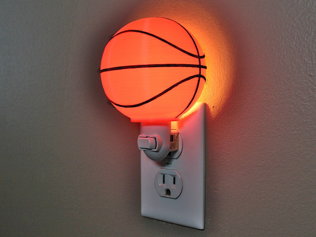 Basketball Night Light 3D Designed Plug in Style Accent Basketball ...