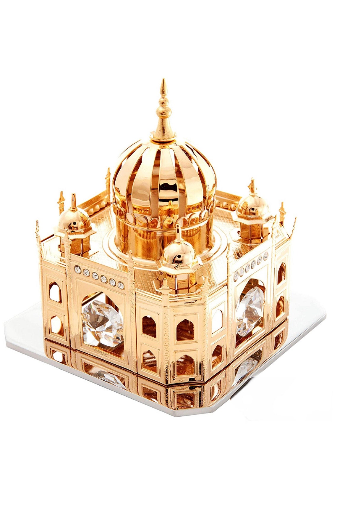 Handmade 24K Gold Plated Taj Mahal Hand Decorated With | Etsy